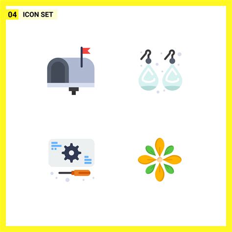 4 Universal Flat Icons Set For Web And Mobile Applications Communication Development Email Gold