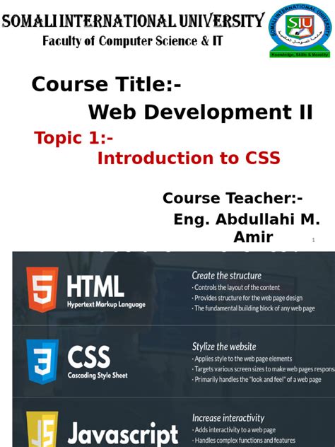 Topic 1 Introduction To Css Pdf Html World Wide Web