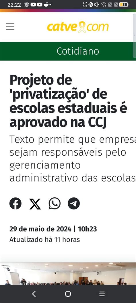Projeto De Privatização Das Escolas Estaduais Do Paraná Foi Aprovado Na