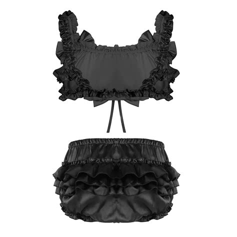 Satin Bra Panties Lingerie Set Chastity Village