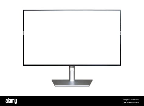Computer Display With Blank Screen Isolated On White Background Stock