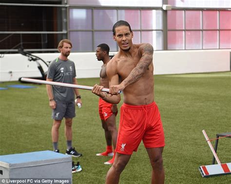 Virgil Van Dijk And Georginio Wijnaldum Return To Liverpool Training Daily Mail Online