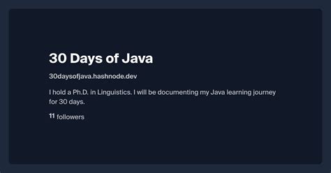 30 days of java