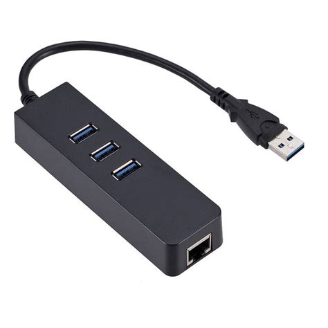Адаптер Usb Hub Ethernet сетевой 4 в 1хаб 3xusb 3 0 Rj45 переходник Lan Интернет 100 Мбит
