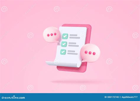 3d White Clipboard Task Management Todo Check List With Bubble Efficient Work On Project Plan