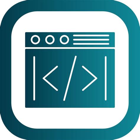 Coding Glyph Gradient Round Corner Icon 42768891 Vector Art At Vecteezy