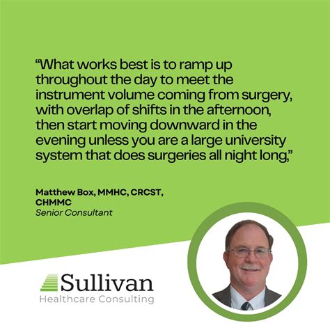 Sullivan Healthcare Consulting On Linkedin When It Comes To Optimal Spd Scheduling “what Works