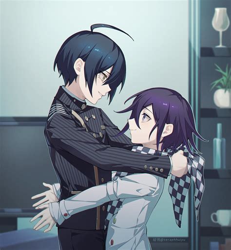 Oma Kokichi And Saihara Shuichi Danganronpa And 1 More Drawn By Ewa