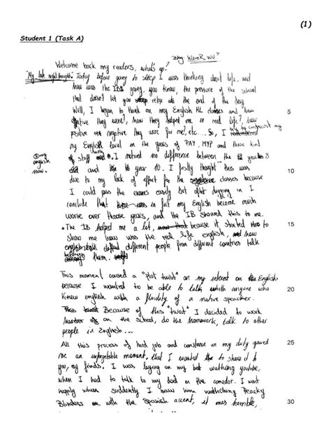 Ib English B Writing Sample 1 Pdf Ib English B Writing Sample 1 Pdf