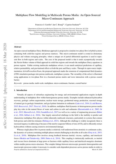 pdf multiphase flow modelling in multiscale porous media an open