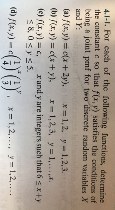 solved 4 1 1 for each of the following functions determine