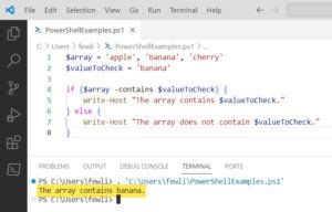 Powershell If Array Contains With Examples