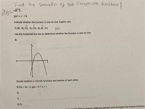 Solved Find The Domain Of The Composite Functions 1869 V7