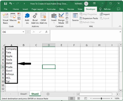 excel 如何创建可搜索的下拉列表 极客笔记
