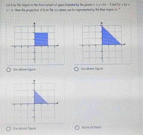 solved let d be the region in the first octant of space