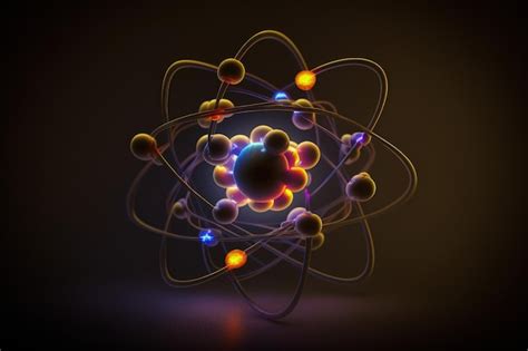 Premium Photo Atomic Nucleus Electrons Neutrons Protons Model Shows