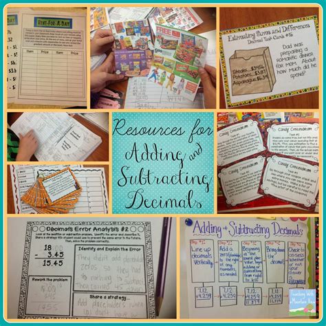 Adding And Subtracting Decimals Anchor Chart Examples And Forms