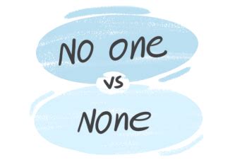 No One Vs None In English Grammar LanGeek
