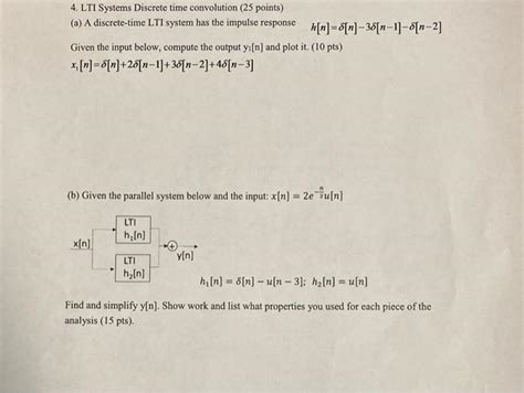 solved 4 lti systems discrete time convolution 25 points