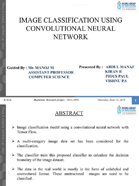 Image Classification Using Convolutional Neural Network Pdf