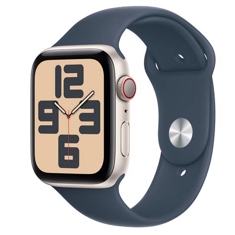 購買 Apple Watch Se Gps 行動網路；44 公釐星光色鋁金屬錶殼；風暴藍色運動型錶帶 Ml Apple 台灣