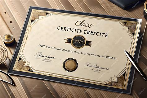 Premium Ai Image A Certificate Of Class Of Class Of Class Is Presented With A Gold Ribbon Premium Ai Image A Certificate Of Class Of Class Of Class Is Presented With A Gold Ribbon
