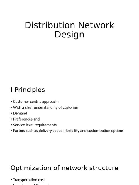 9 Distribution Network Design Pdf Mathematical Optimization Business