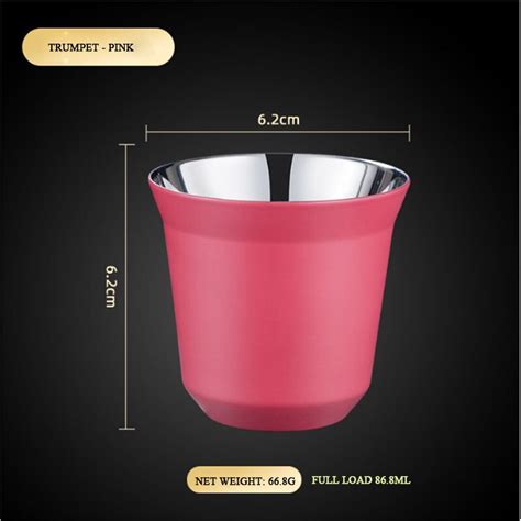 86ml Double Wall Stainless Steel Espresso Cup Insu Vicedeal