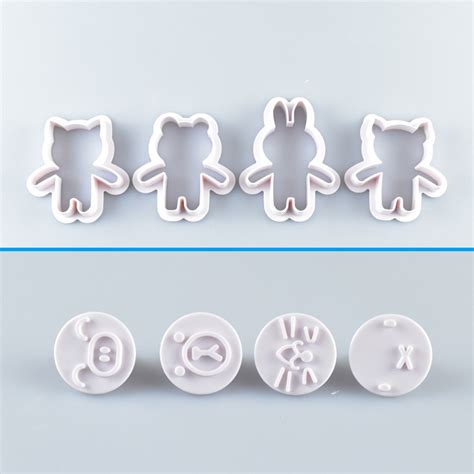 Badu Bg Сладко анимационно мече заек котка форма на прасе комплект форми за бисквитки форма