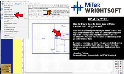 How To Draw A Duct So It Crosses Over Or Under Another Duct In Right Draw® Wrightsoft