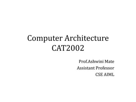 computer architecture pptx
