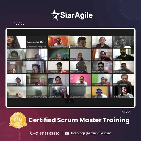 Staragile On Linkedin A Live Virtual Csm Certification Training