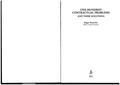 100 Contractual Problems And Their Solutions Roger Knowlesword文档在线阅读