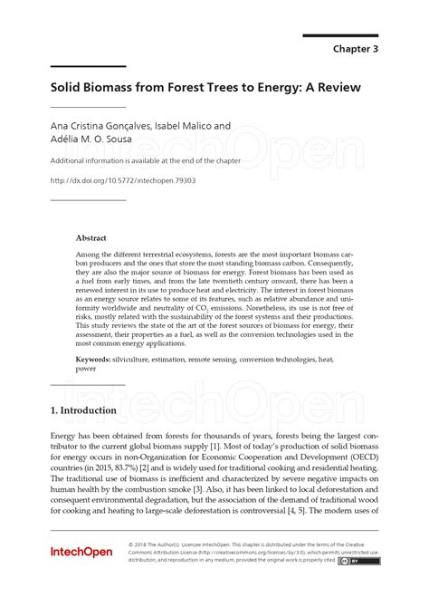 Solid Biomass From Forest Trees To Energy A Review Aquaenergy Expo