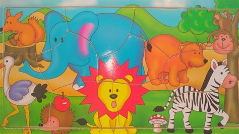 Παζλ τα ζωα της ζουγκλας Εκπαιδευτικο βιντεο για μικρα παιδια Youtube