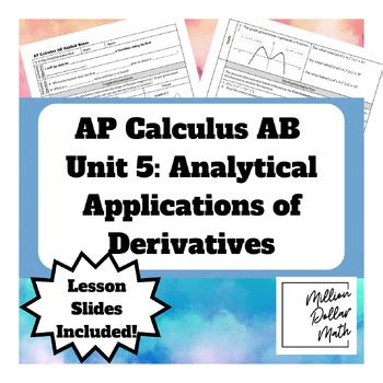 Analytical Applications Of The Derivative AP Calculus AB Unit