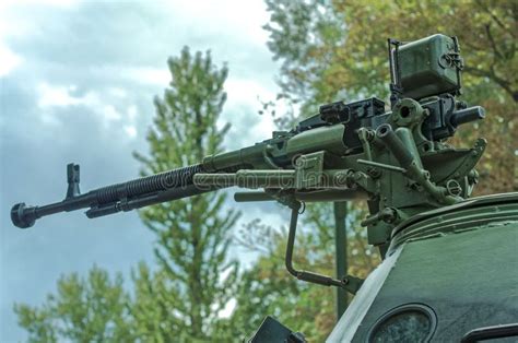 Soviet Dshk Heavy Machine Gun Editorial Image Image Of Outdoor