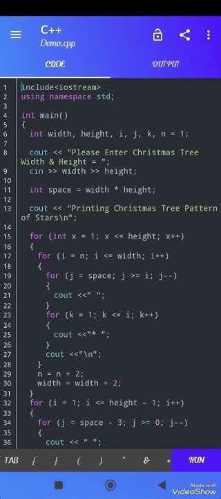 Christmas Tree C Code Shorts Viralccoding Programming Youtube