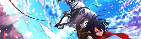 Attack On Titan Dual Monitor Wallpapers Wallpaper Cave