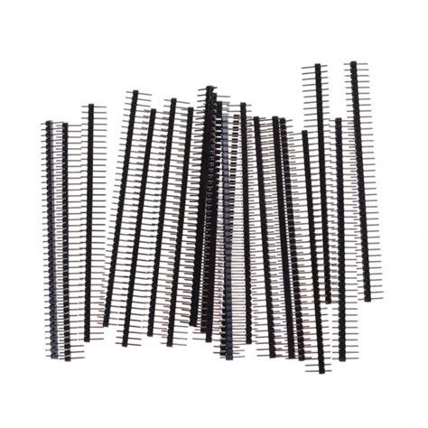 20pcs 40pin 2 54mm single row straight male pin header connector strip