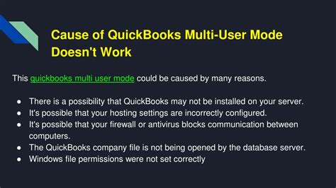 PPT How To Solve QuickBooks Multi User Mode Not Working PPT PowerPoint Presentation ID