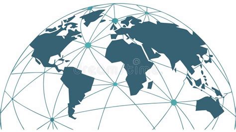 Global Network Connection Earth Map Vector Vector Design Generative Ai Stock Vector