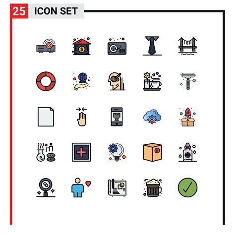 User Interface Pack Of 25 Basic Filled Line Flat Colors Of Chart City Gramophone Building