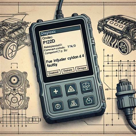 P122d Mercedes Component Y764 Fuel Injector Cylinder 4 Is Faulty