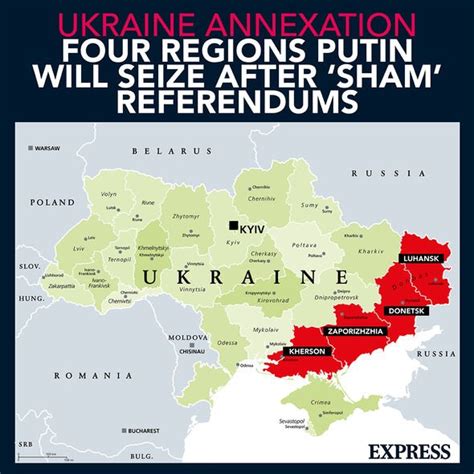 Ukraine Annexation Mapped Four Regions Putin Will Seize After Sham
