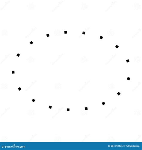 Ellipse Symbol Dotted Shape Vector Icon For Creative Graphic Design Ui Element Stock Vector