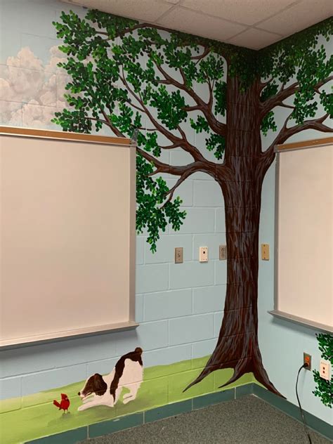 Tree Wall Mural With Whiteboards Classroom Decor