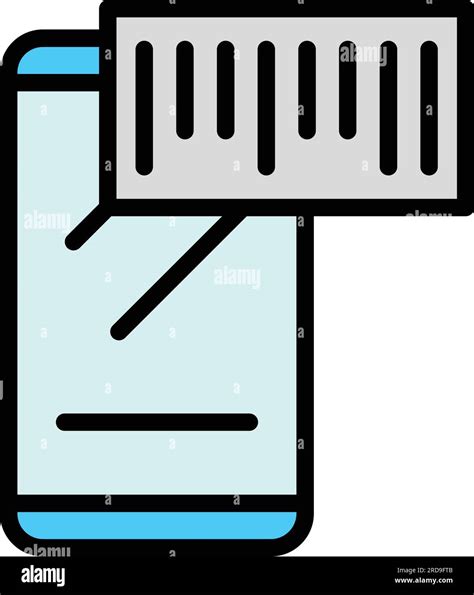 Mobile Qr Code Icon Outline Vector Phone Scan Web Scanner Color Flat Stock Vector Image And Art