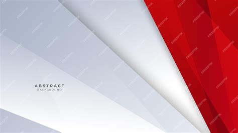 Premium Vector Modern Abstract Geometric Red White Background With Shadow Suit For Business