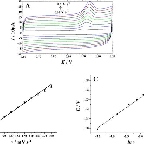 A Cyclic Voltammograms Of Gr Ctsgce In 01m Phosphate Buffer Ph